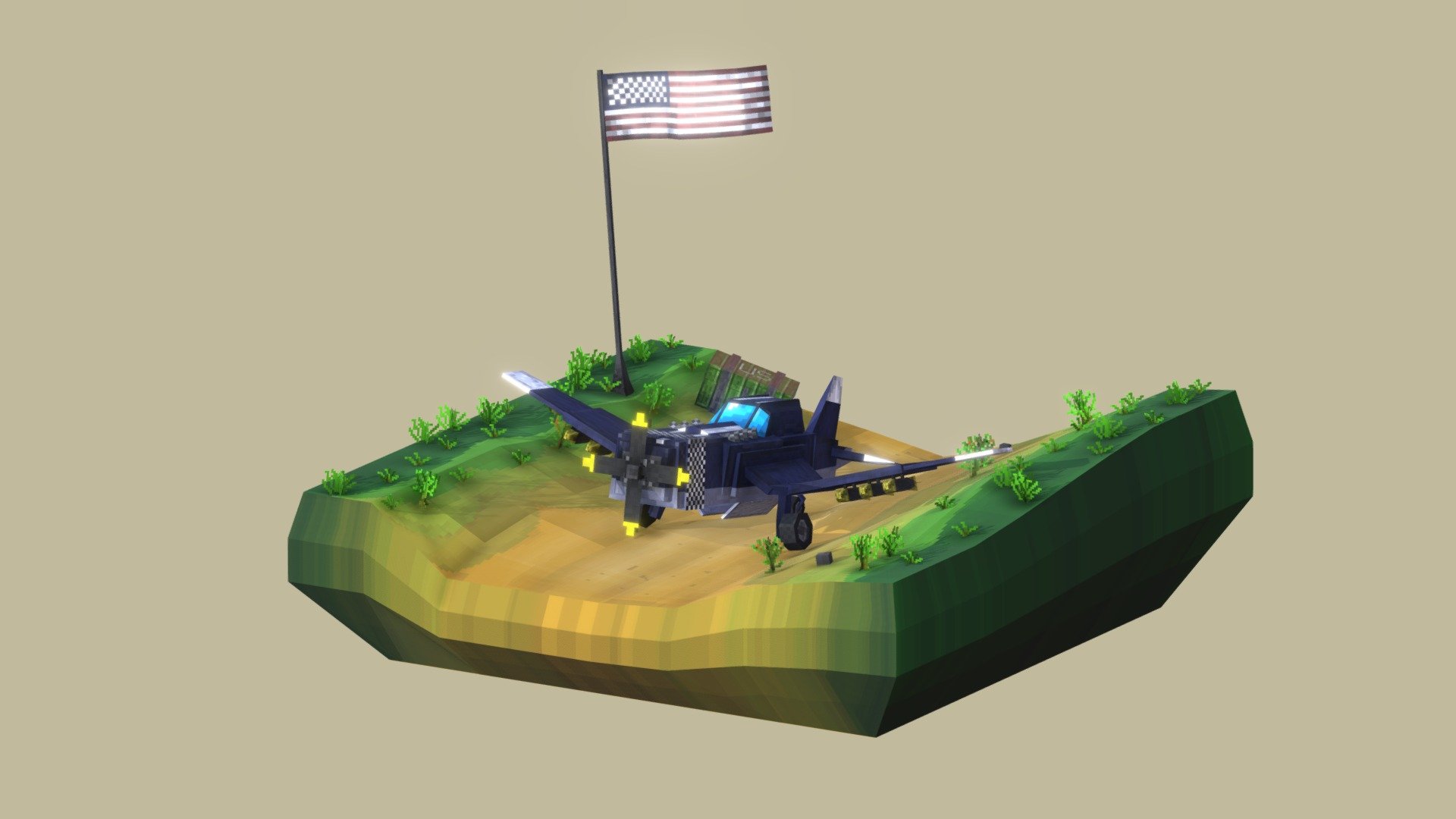 USA battle plane - 3D model by Eloysub_22 (@eloysubiza) [73756e6 ...