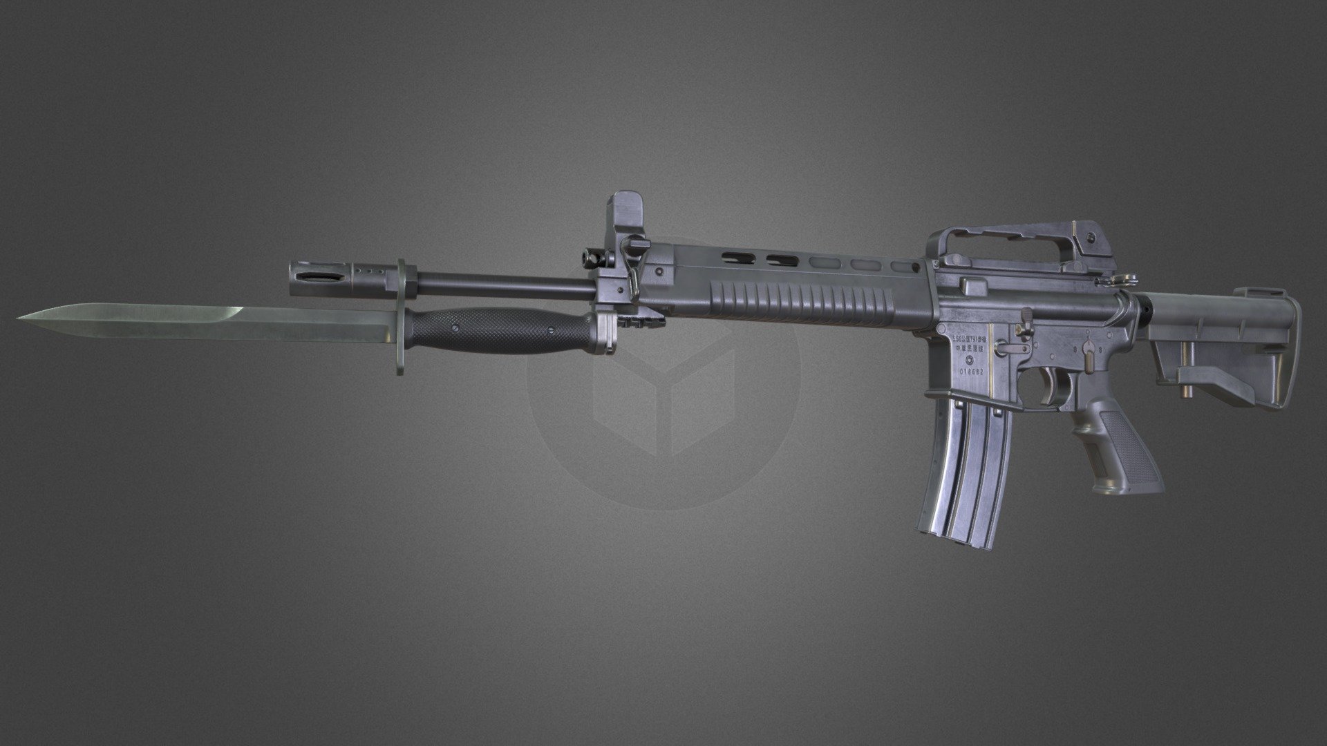 T91 Combat Rifle with Bayonet - 3D model by spicymeatballs645 [7375a54] - Sketchfab
