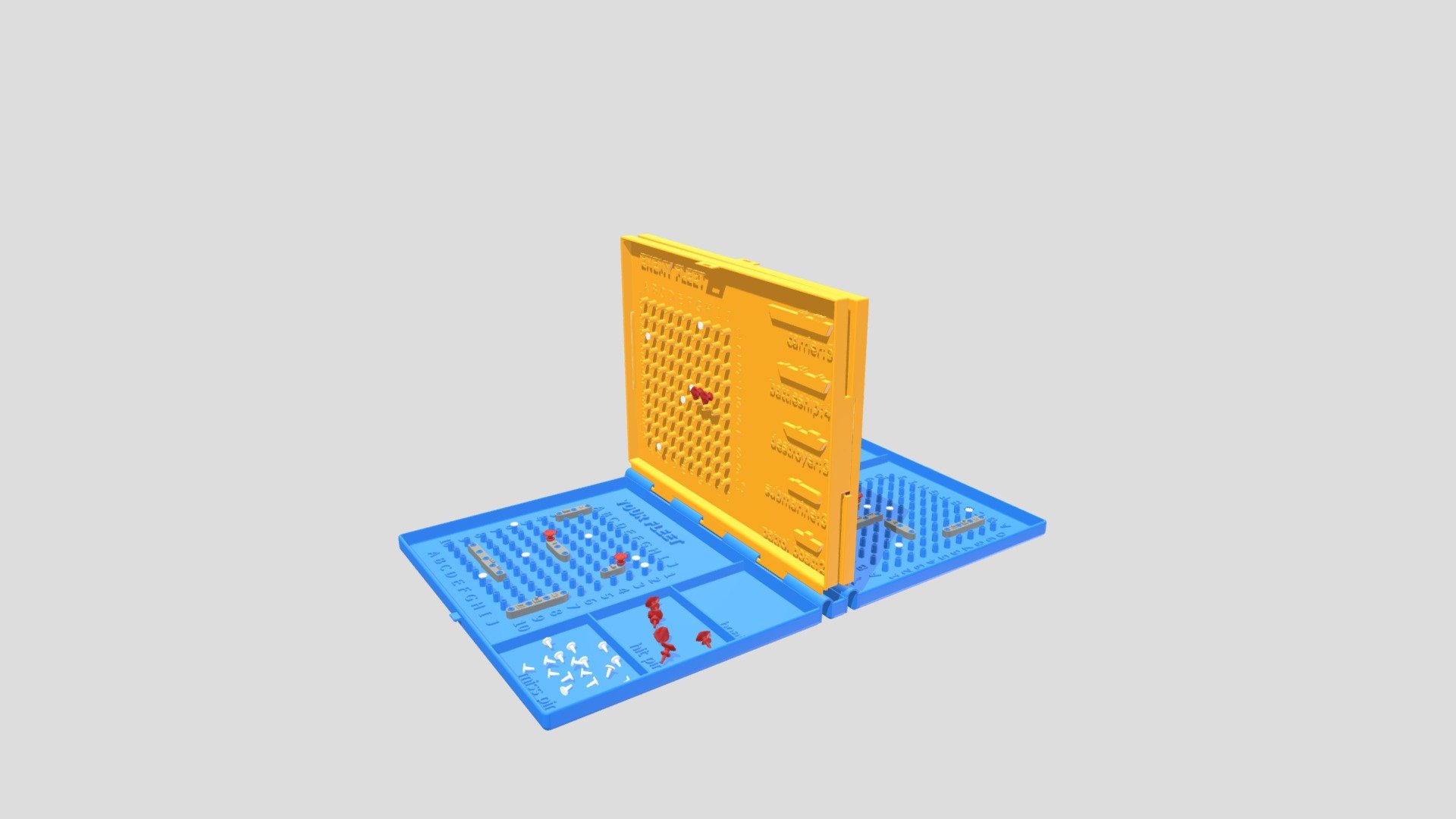Battleship Boardgame Redesign - 3D model by deaishere [7375e69] - Sketchfab