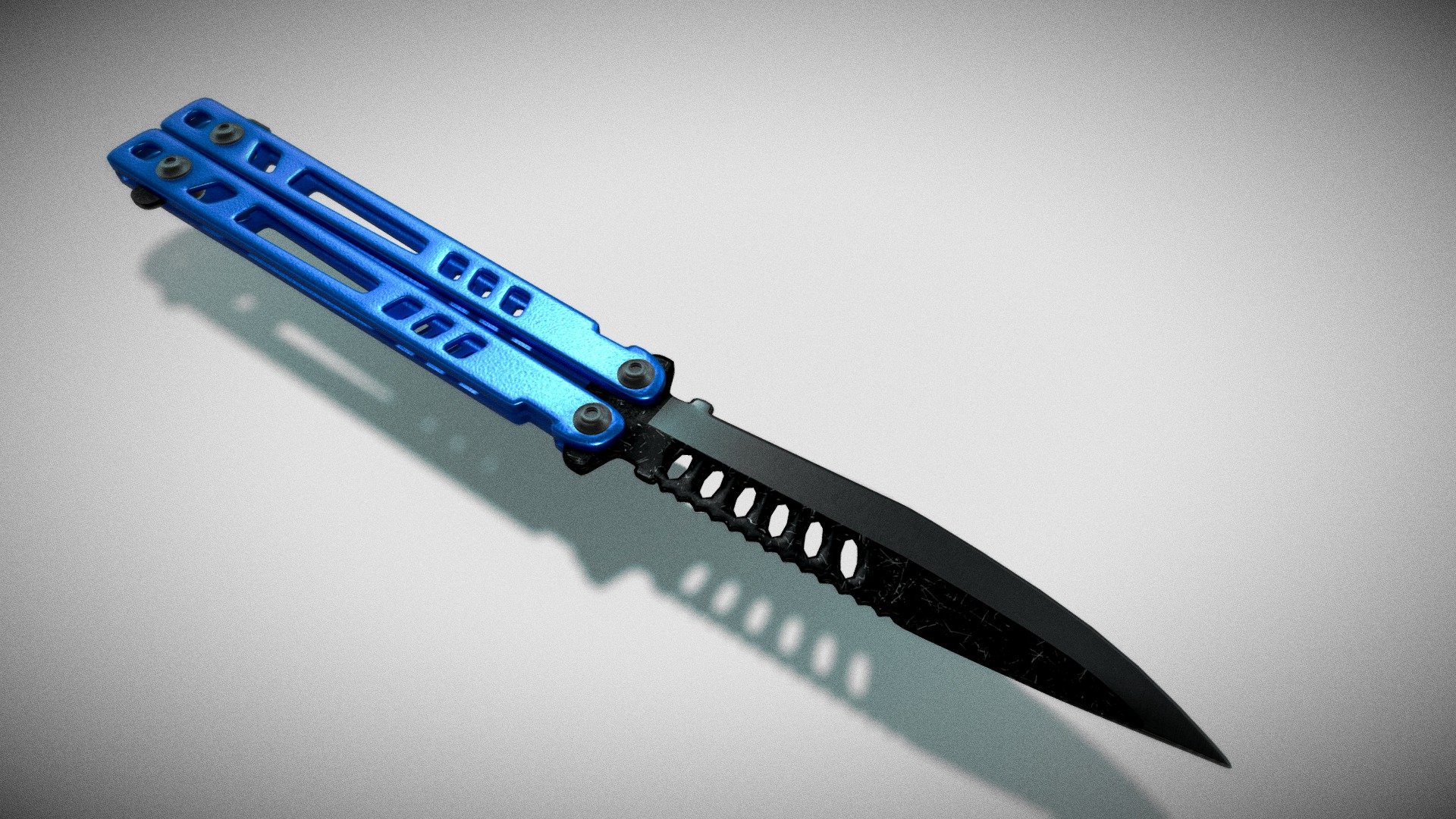 Butterfly knife - 3D model by Andrés (@andres.irribarra.95) [737604e ...