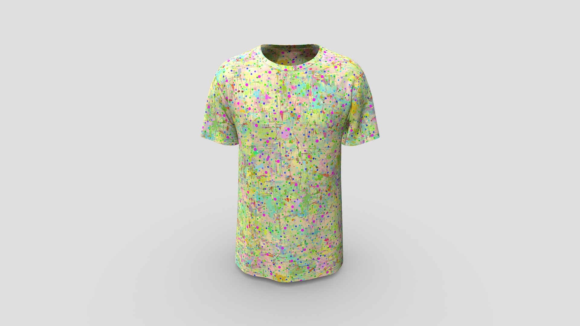 Classic Color Printed T-Shirt - Buy Royalty Free 3D model by Apparel ...
