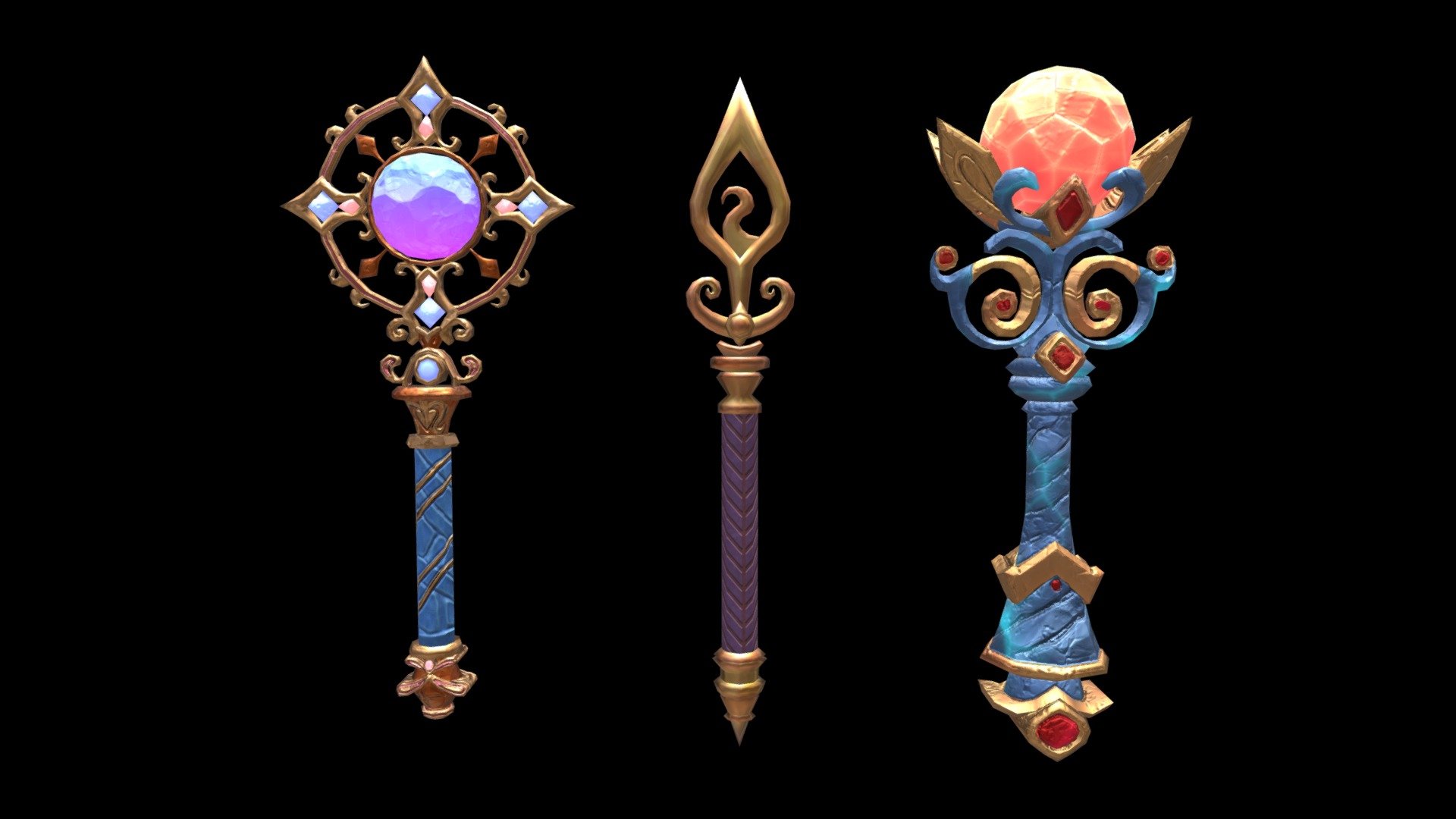 Magic Wand Set - 3D model by kaiixii [737feef] - Sketchfab