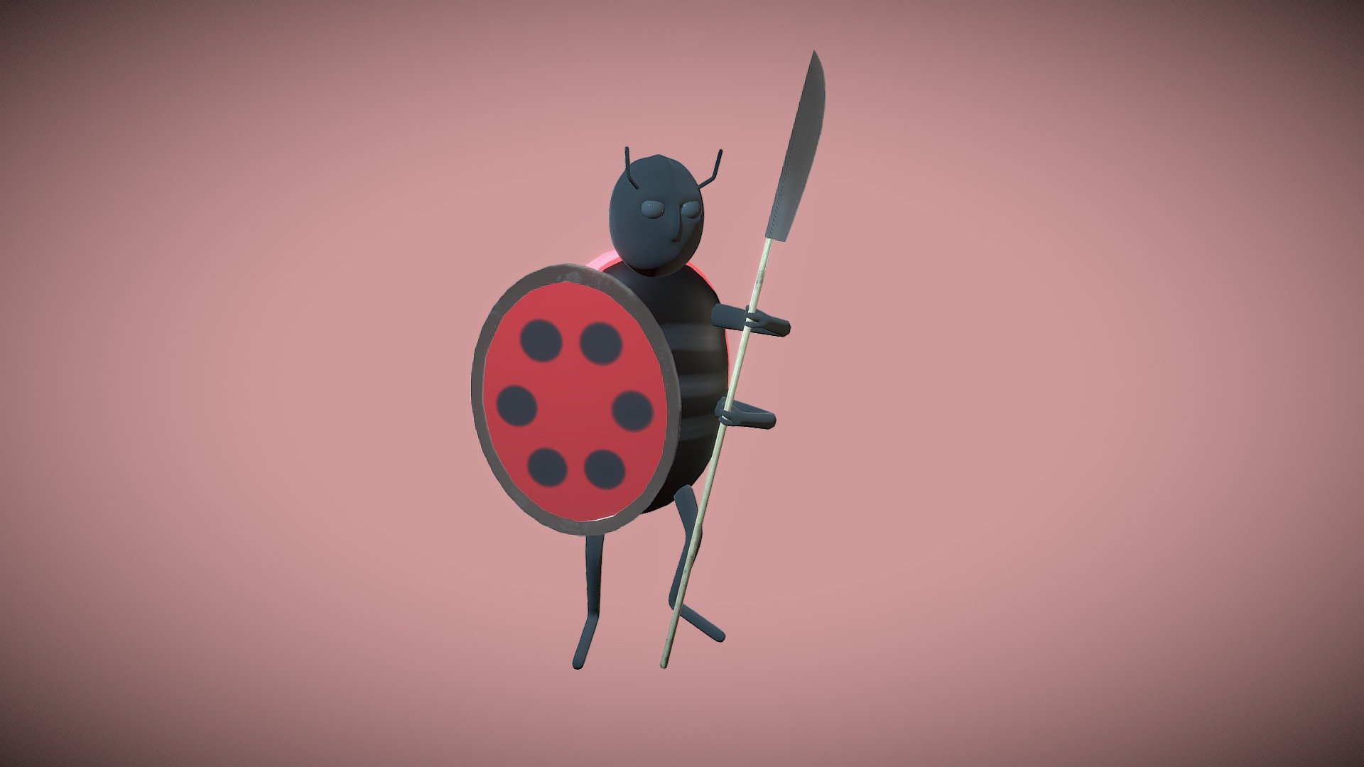 Ladybug Warrior - 3D model by Rosbergen Designs (@RosbergenDesigns ...
