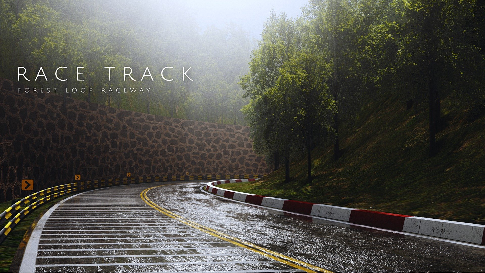 Race Track : Forest Loop Raceway - Download Free 3D model by Nicholas ...