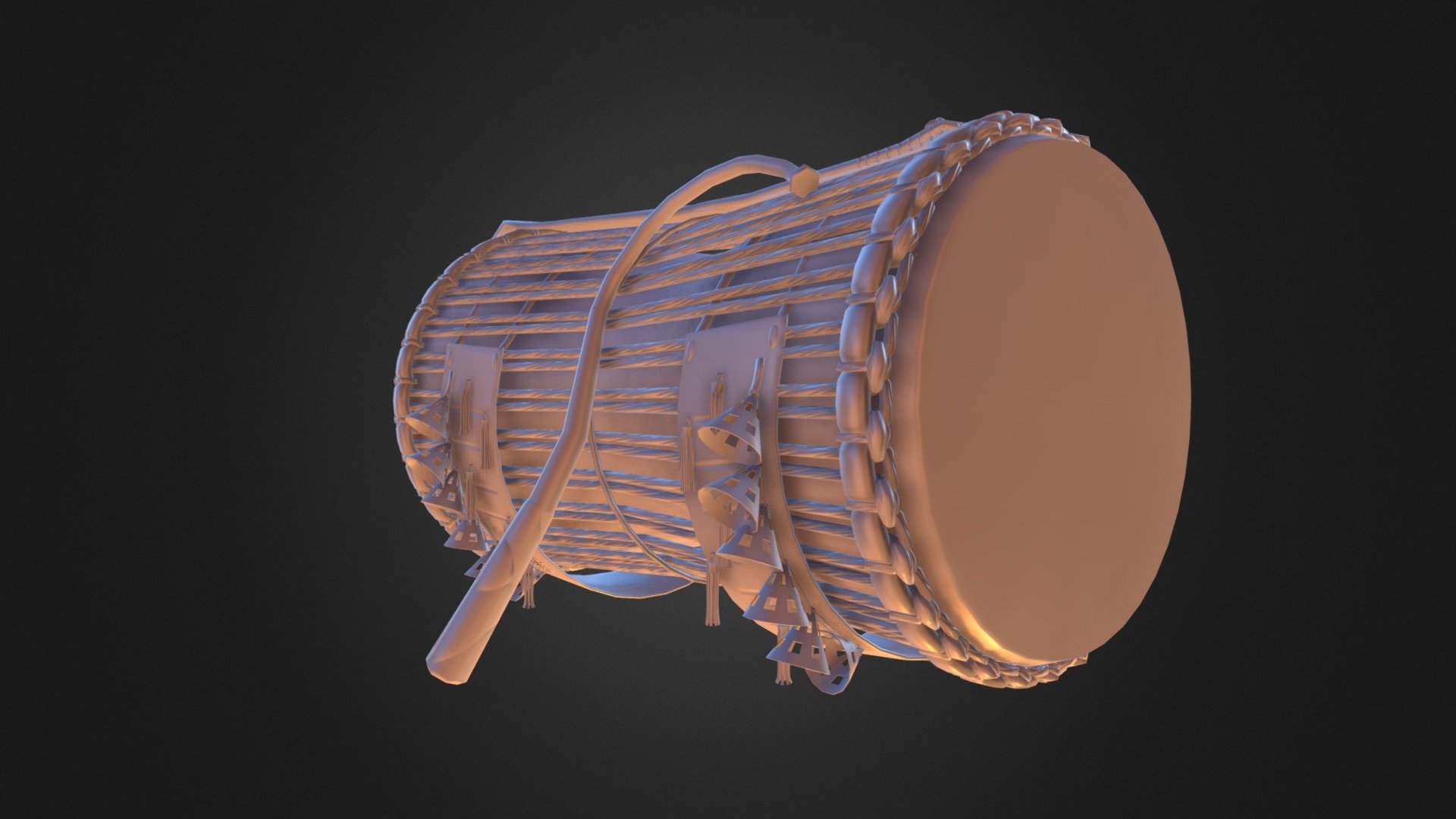Talking Drum WIP - 3D model by Adeboye Grillo (@grillswills) [738527c ...