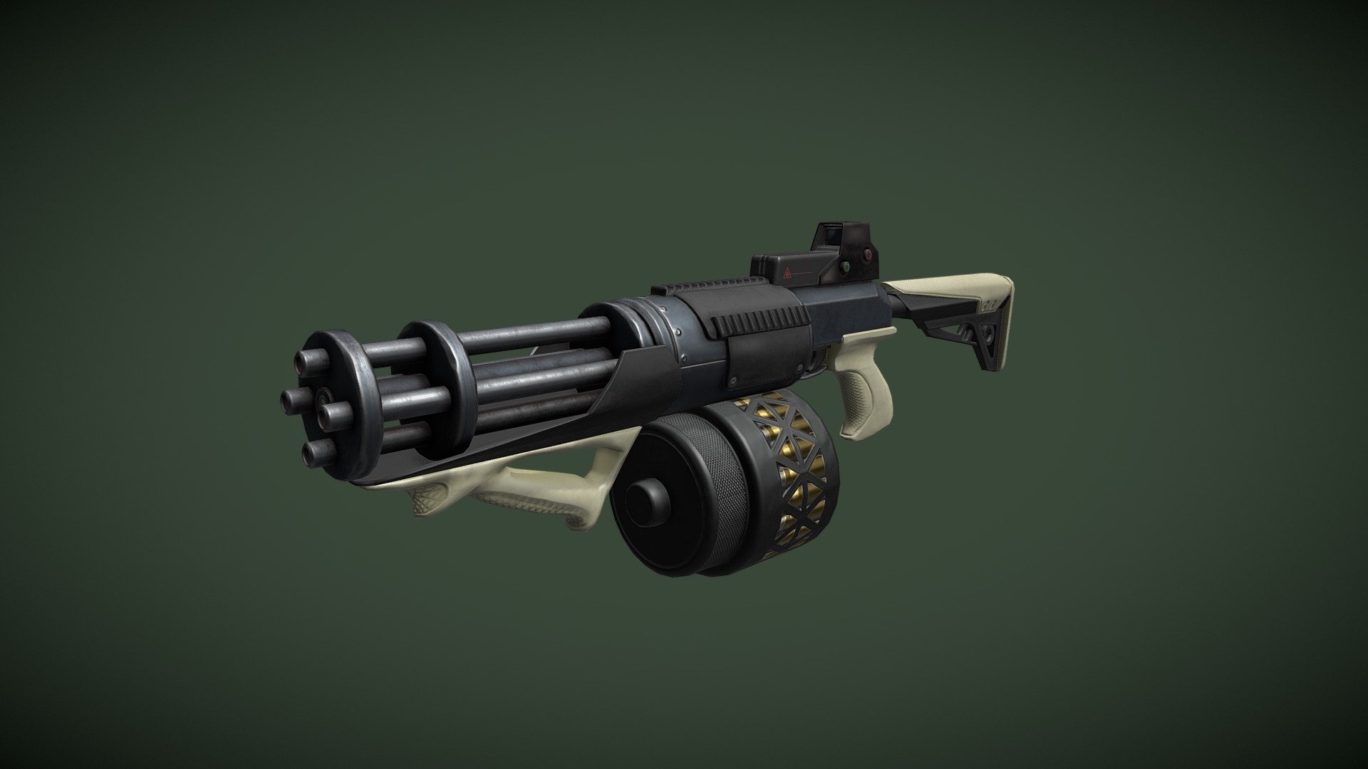 Minigun Rifle - 3D model by Matt (@theMatt_Hatter) [738670b] - Sketchfab