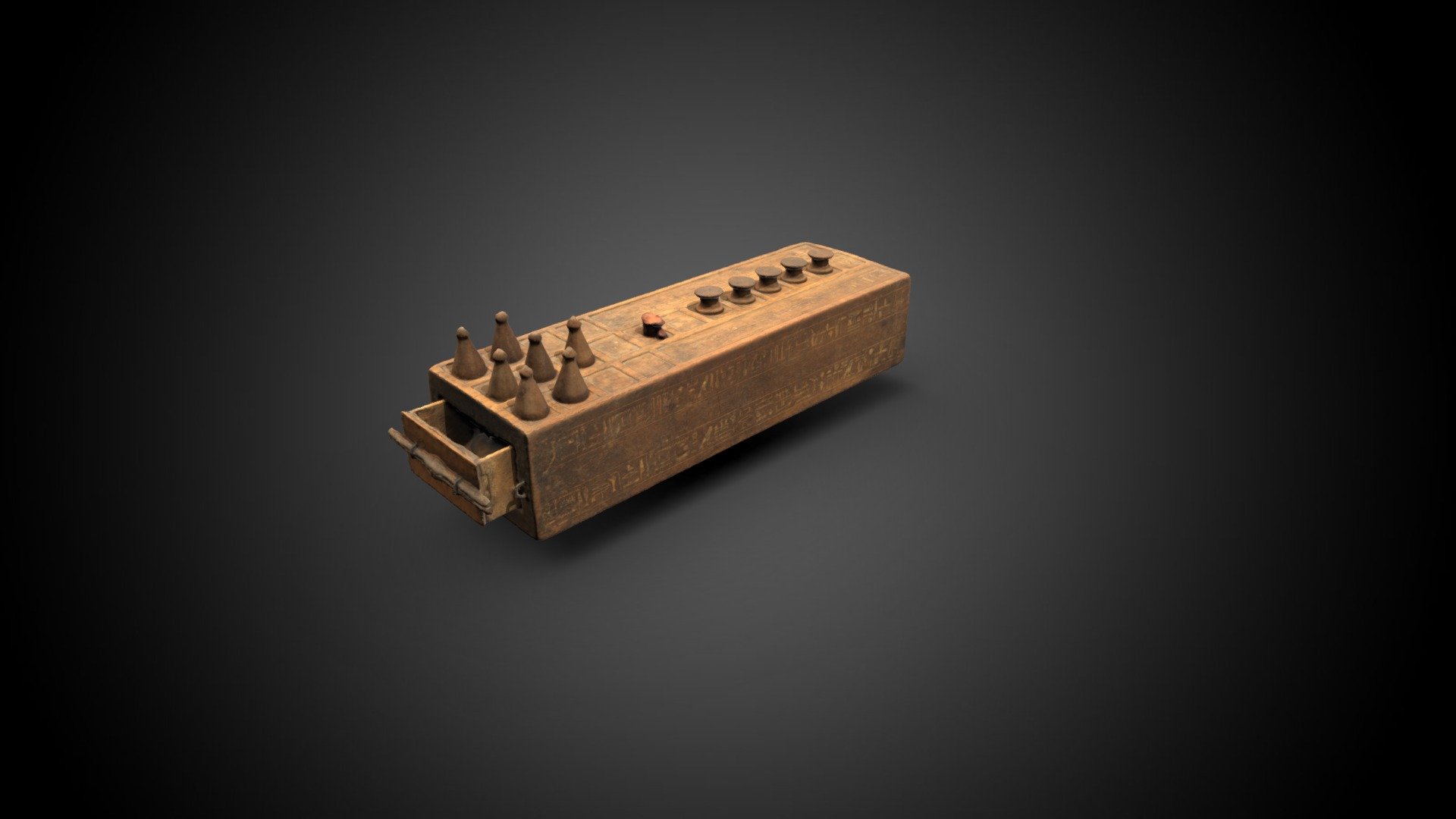 Double Gameboard: Game of Twenty and Senet Game - 3D model by Museo ...