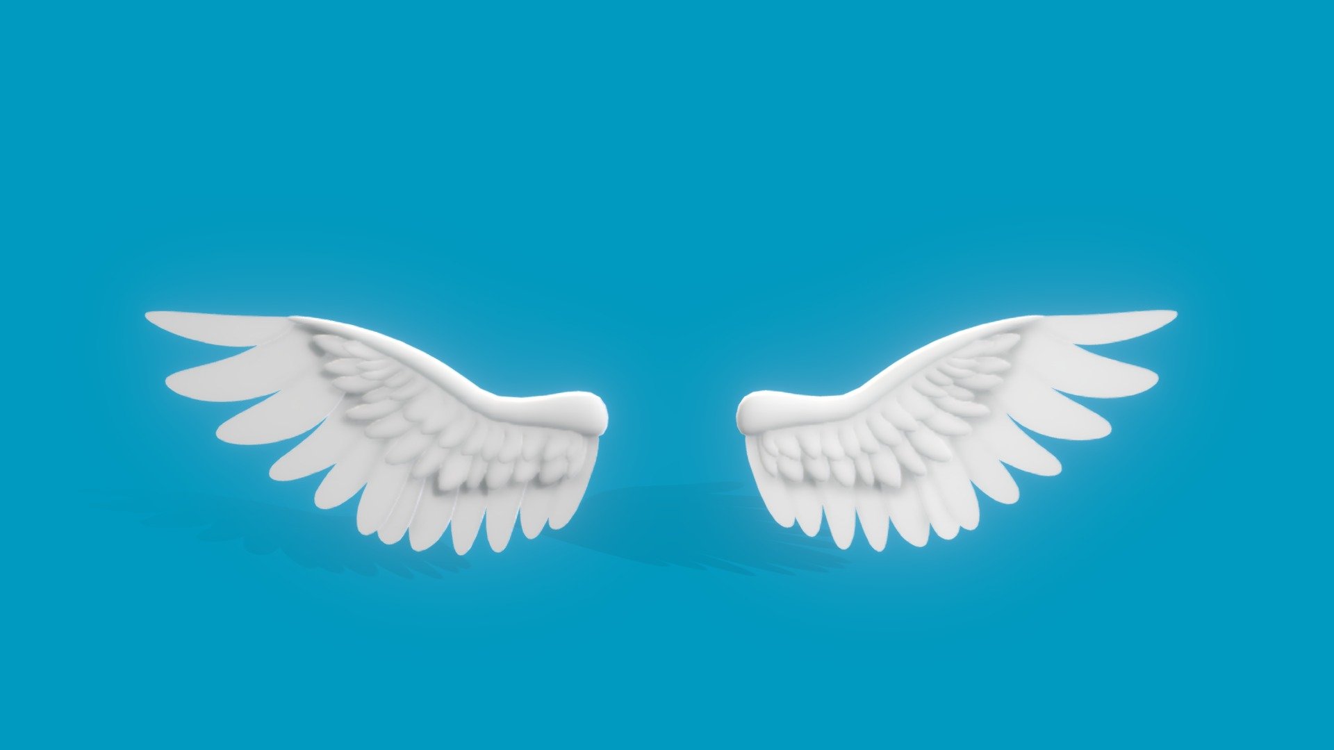 Stylized Toon Angel Wings, Rigged and Animated - Buy Royalty Free 3D ...