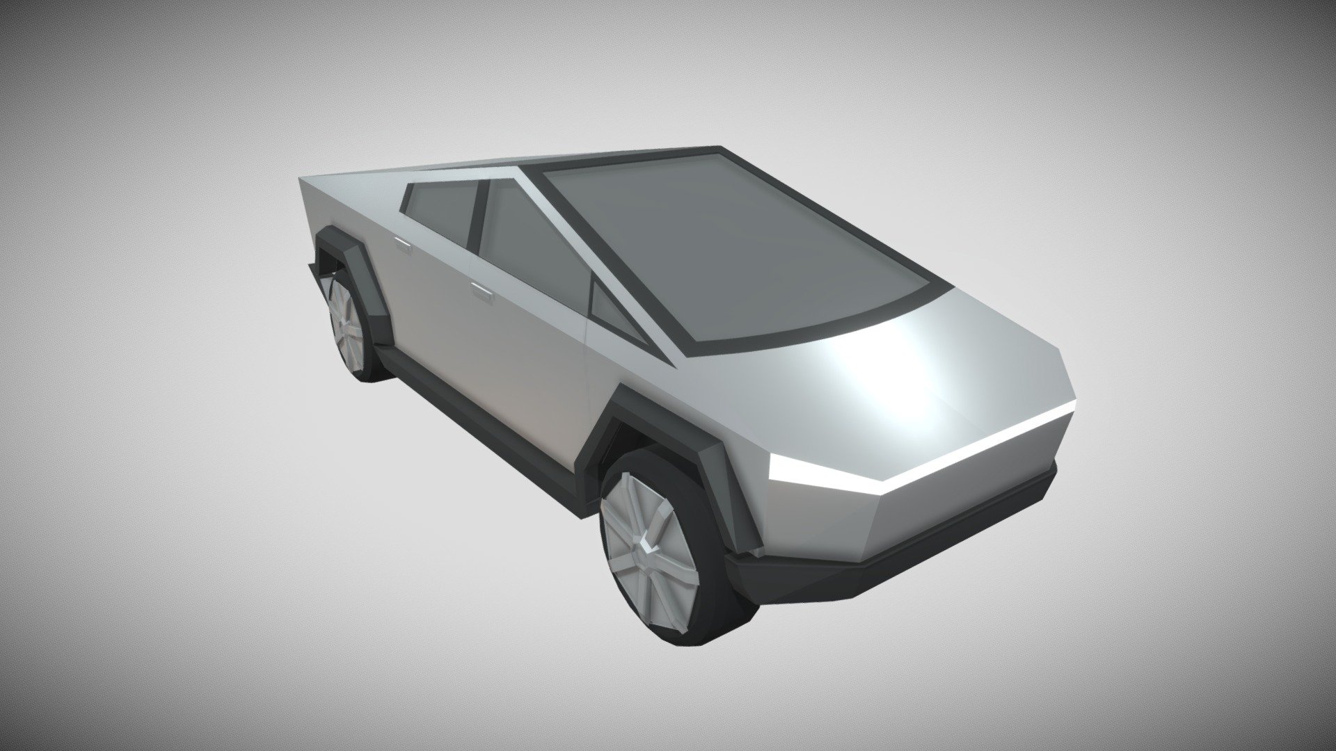 CyberTruck - Low Poly (30 minute model) - 3D model by Total Craft ...
