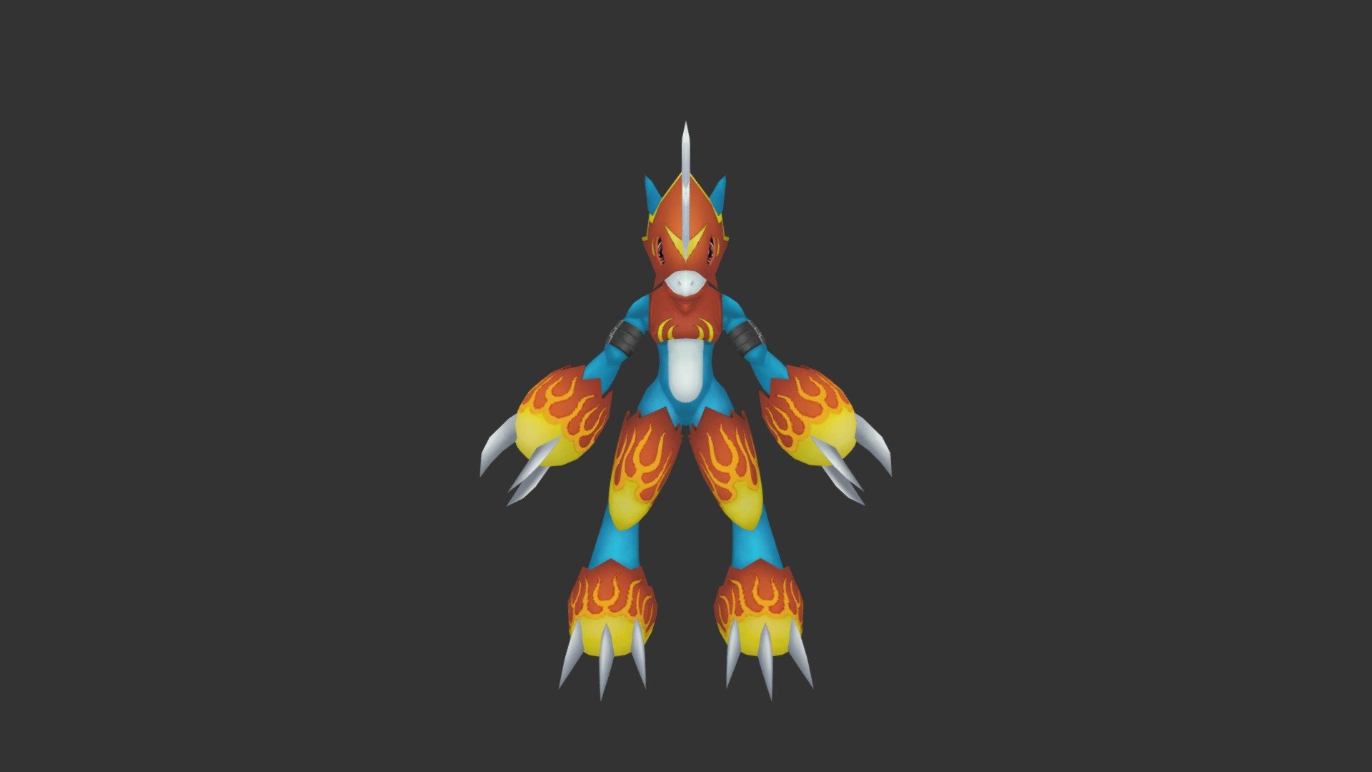 PC Computer - Digimon Masters - Flamedramon - 3D model by IM (@Ismael ...