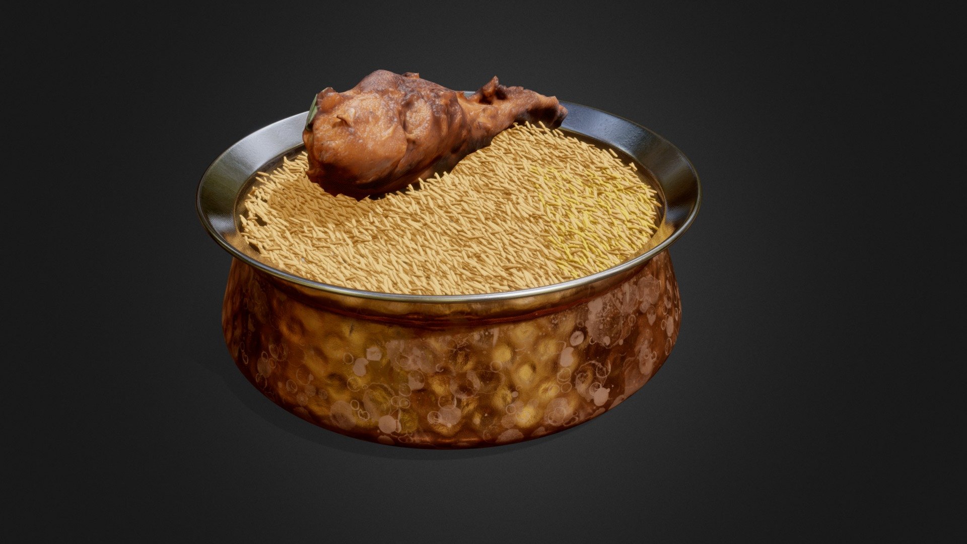 Biryani pot - 3D model by rithik7016 (@Rithik_3D) [739b3d5] - Sketchfab