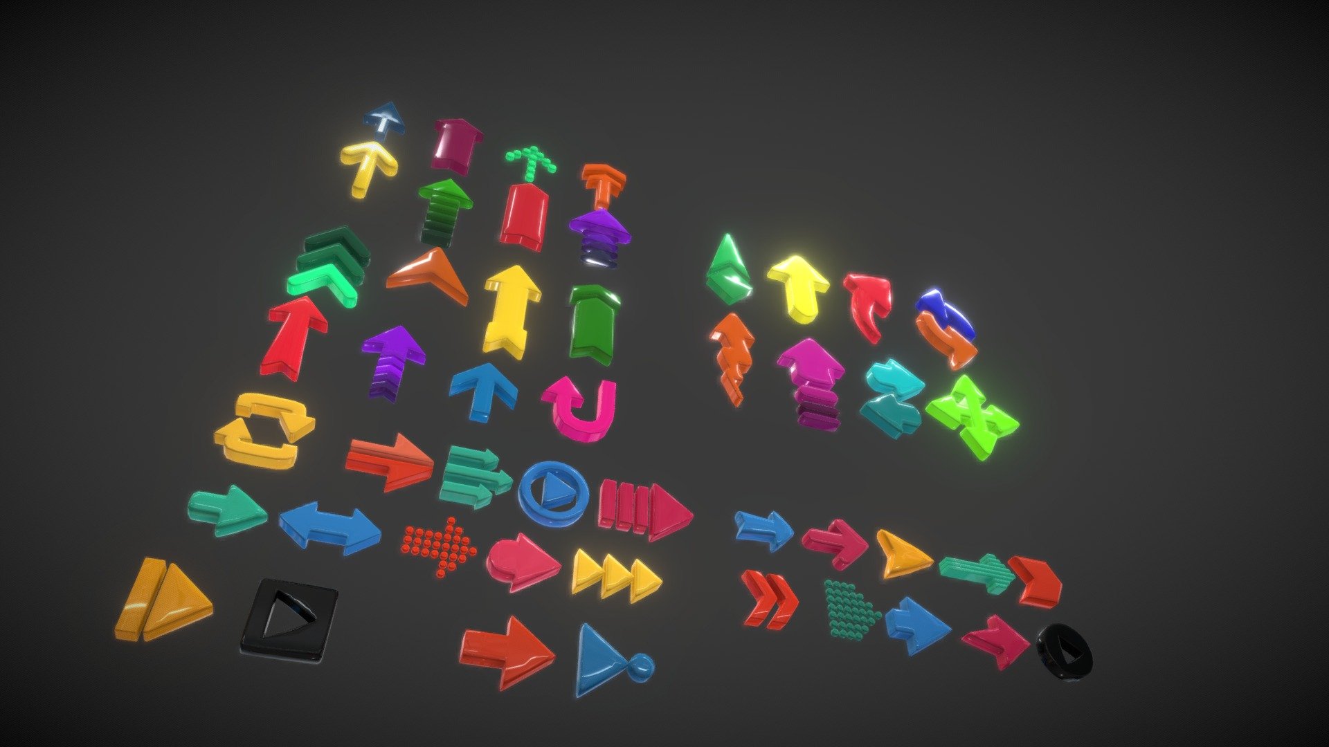Arrow Button Collections2 - Buy Royalty Free 3D model by V5 (@sakurav ...