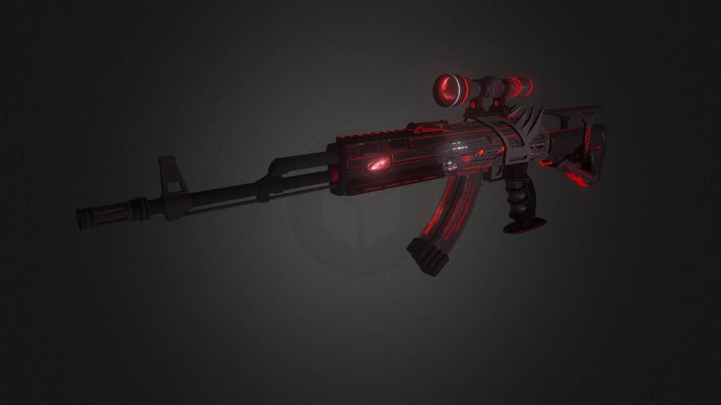 AK47 Scope Alien - 3D model by manhdepzai [739d626] - Sketchfab
