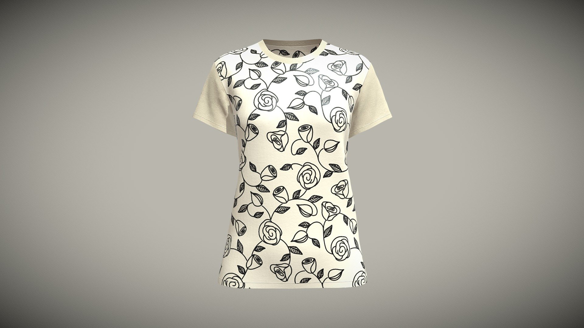 Girls Printed Tops - Buy Royalty Free 3D model by Clothing Cart ...