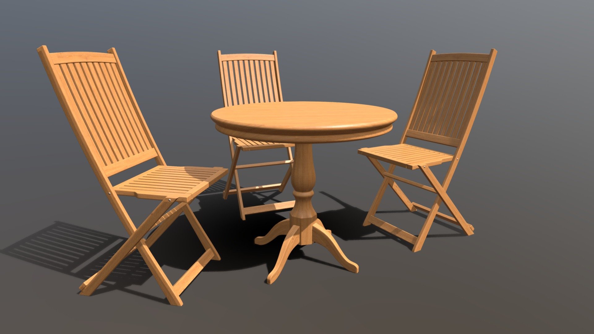 Table and Chairs - Download Free 3D model by Gerhald [73a2f60] - Sketchfab
