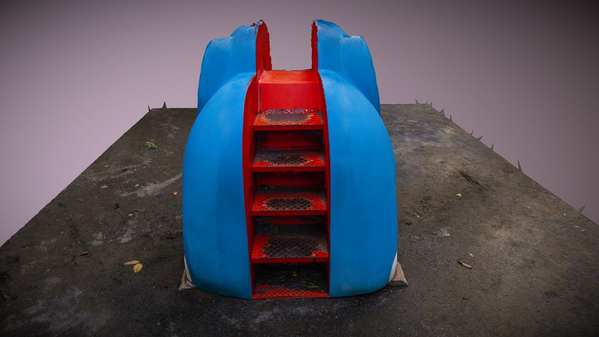 Elephant slider with metal stairs photogrammetry - Buy Royalty Free 3D ...