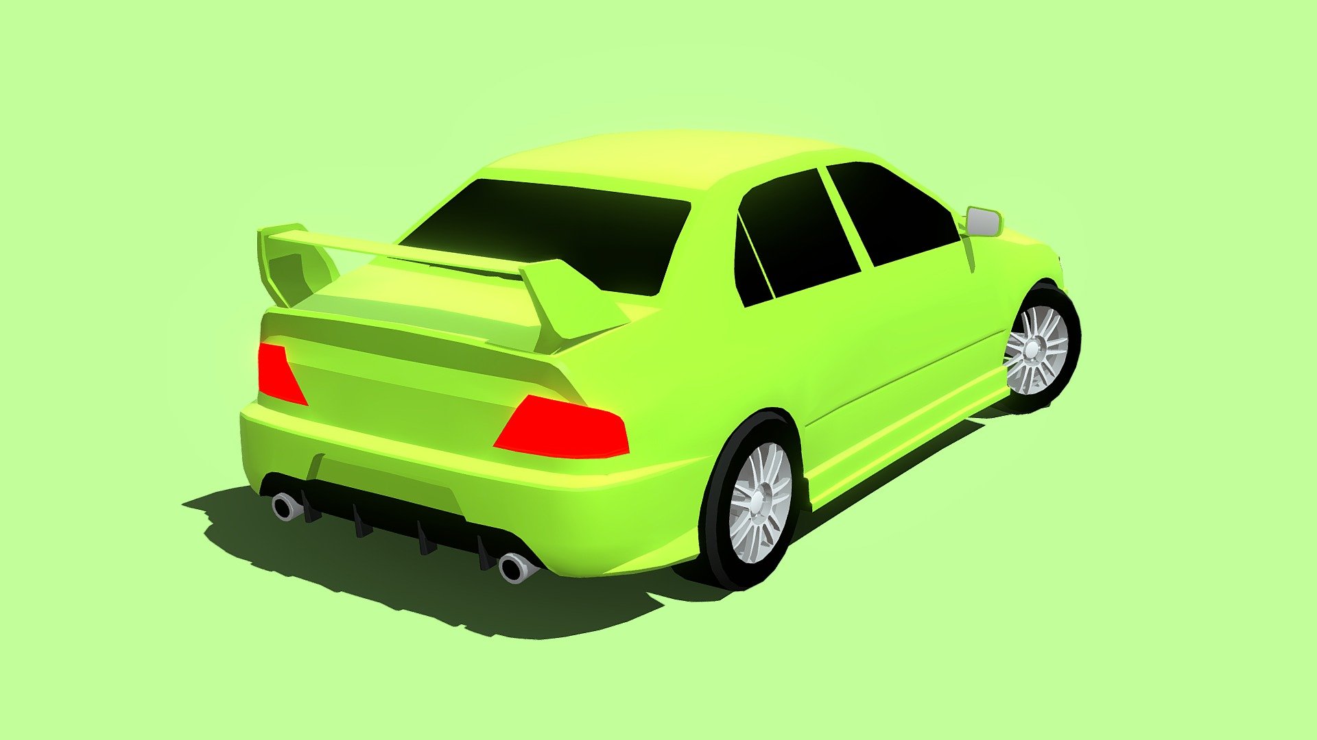 STYLIZED: Mitsubishi Lancer Evolution Drift Car - 3D model by ...