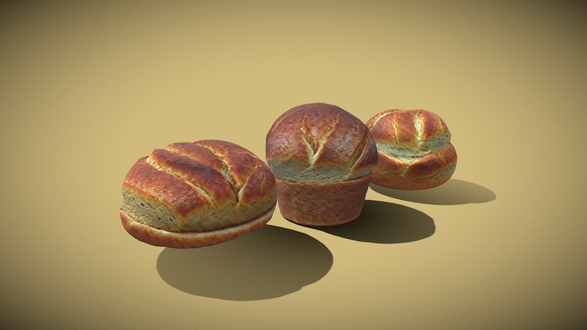 Breads - Buy Royalty Free 3D model by SAXN [73a9386] - Sketchfab Store