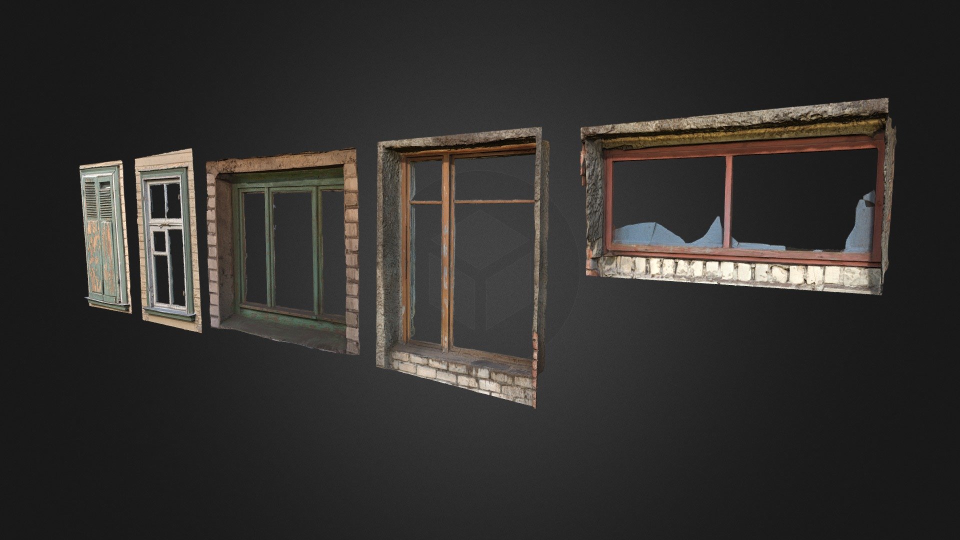 Wooden Soviet Windows Pack - Buy Royalty Free 3D model by Abandoned ...