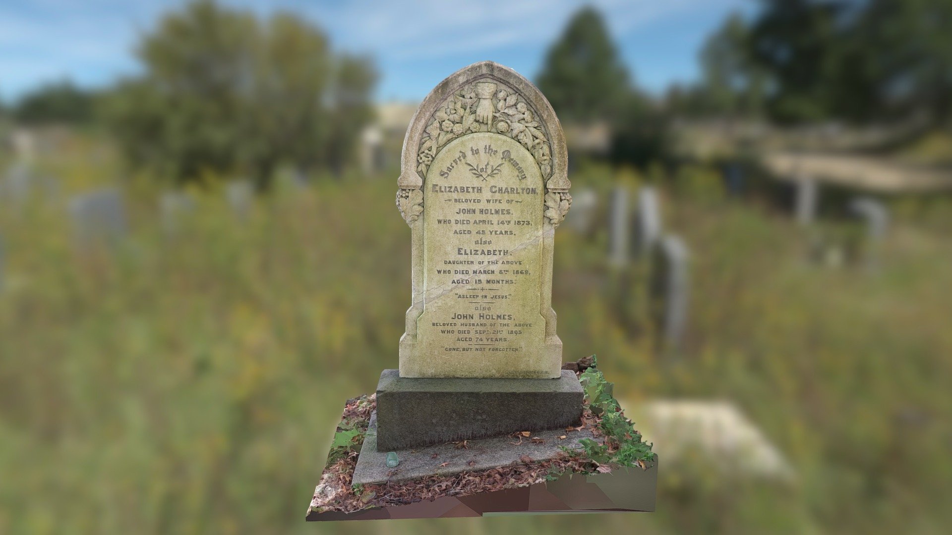 Holmes Family Grave - Mount Victoria Cemetery - 3D model by ...