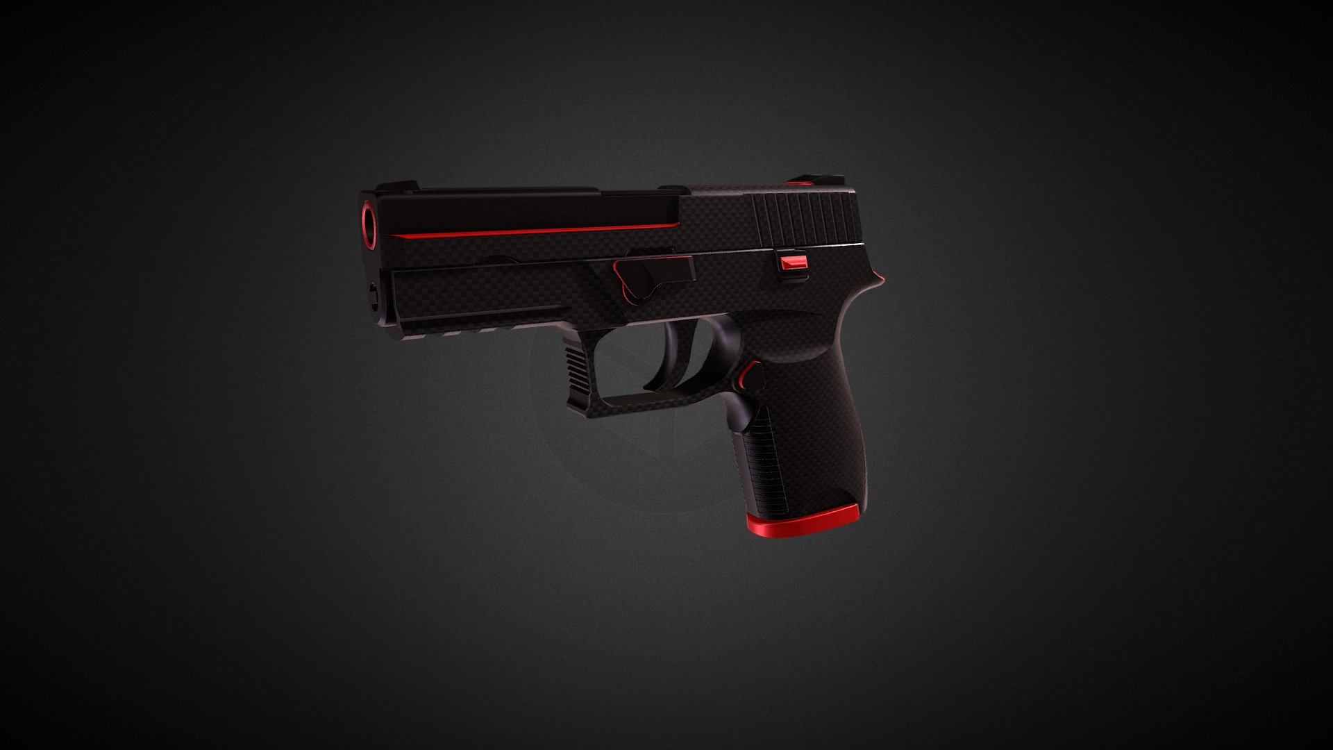 P250 Red Carbon - 3D model by vdhun94 [73af9e9] - Sketchfab
