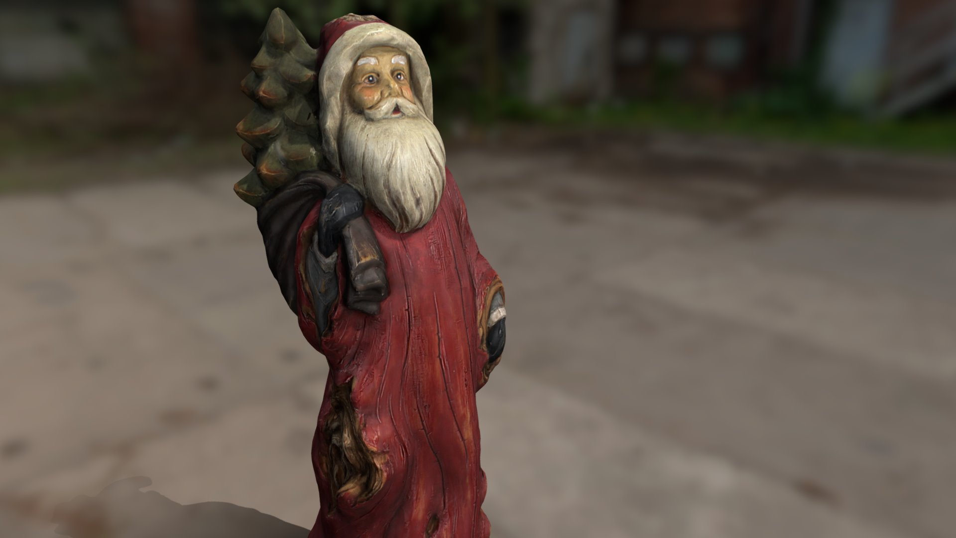 Red Wood Santa Low Poly Count - 3D model by Horton [73b8511] - Sketchfab