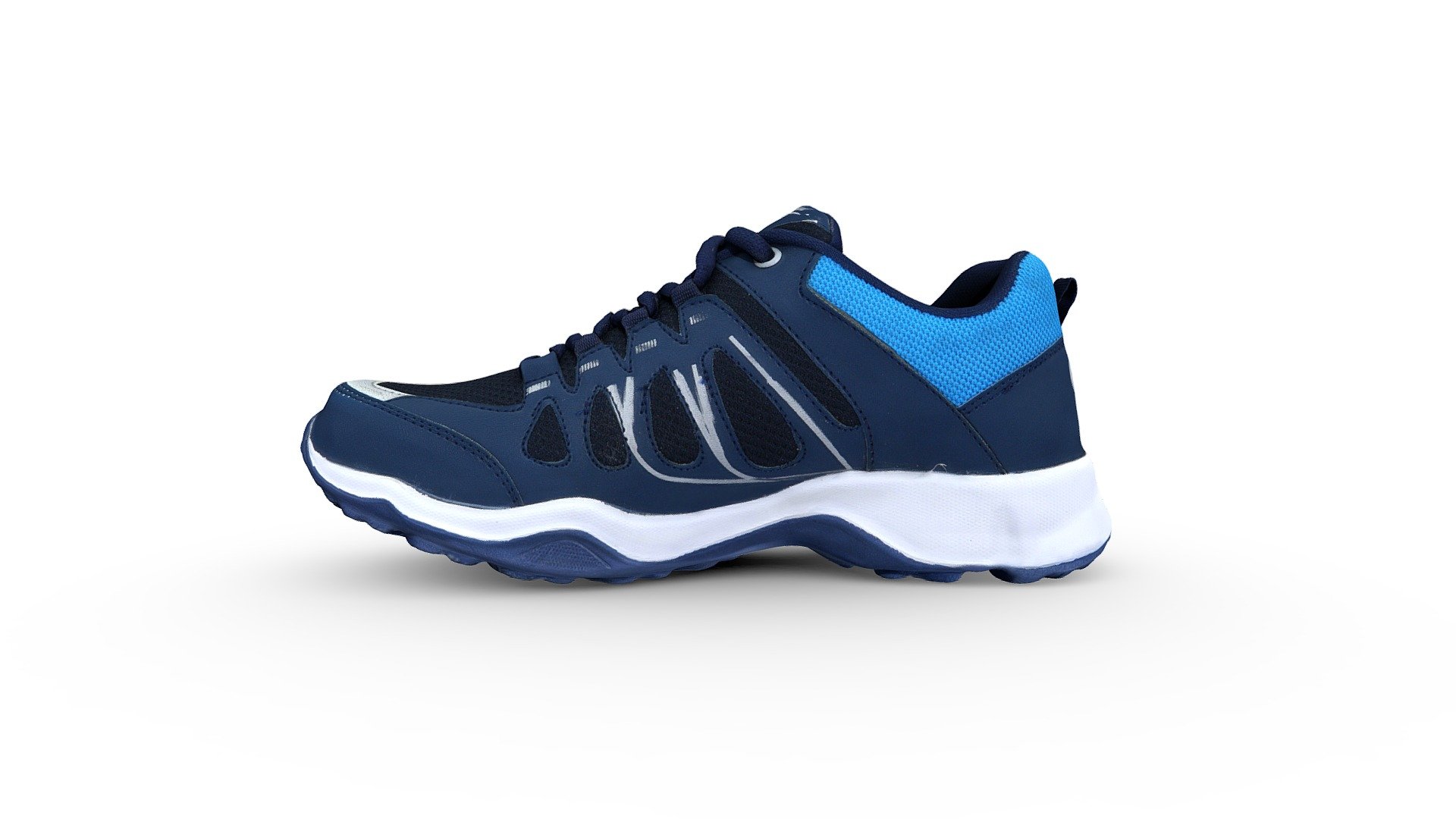 Ultra-Realistic Blue Running Shoe 3D Model - 3D model by Incredimate ...