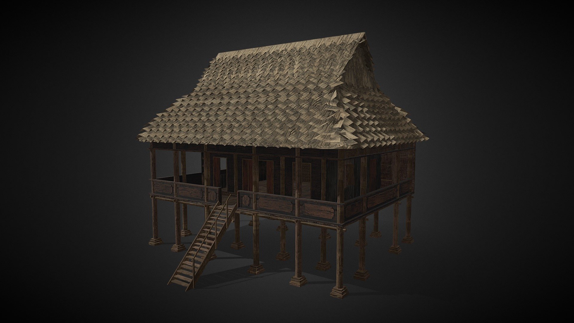 Stilt house in DenHung (CanTho - VietNam) - Download Free 3D model by ...