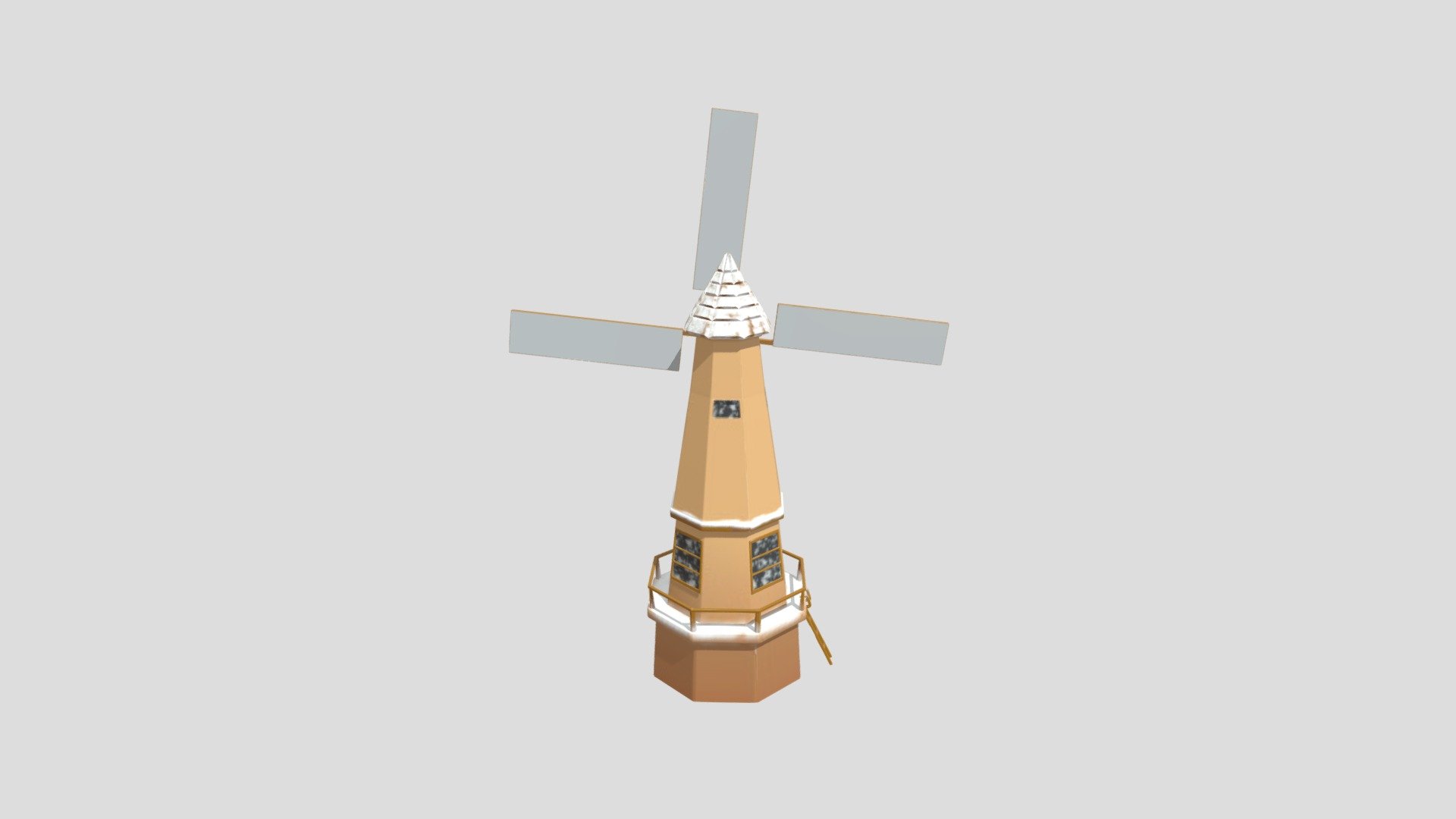 "Stylized Animated Snowy Windmill - PBR" - 3D model by ashishec1028 ...