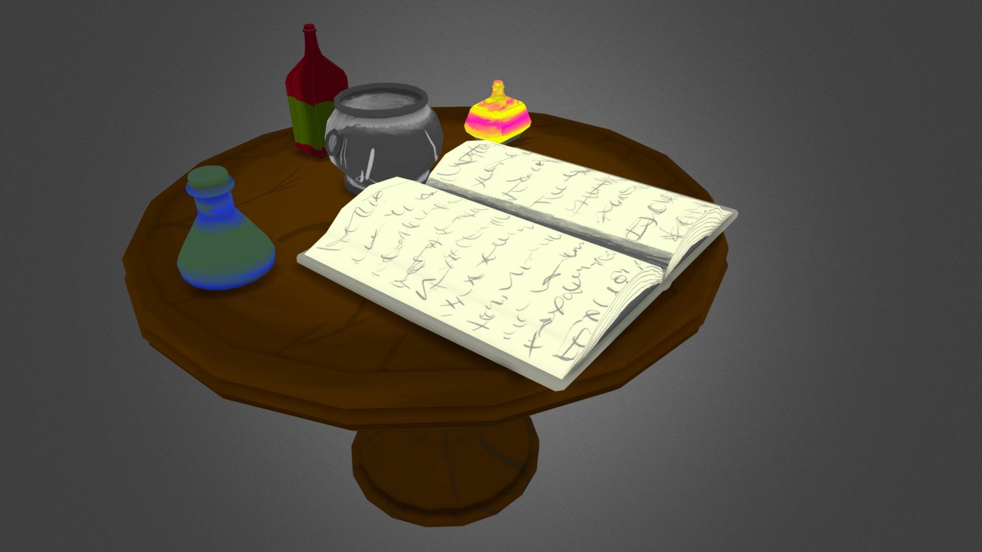 Alchemy table - 3D model by hawkztal0n [73be141] - Sketchfab