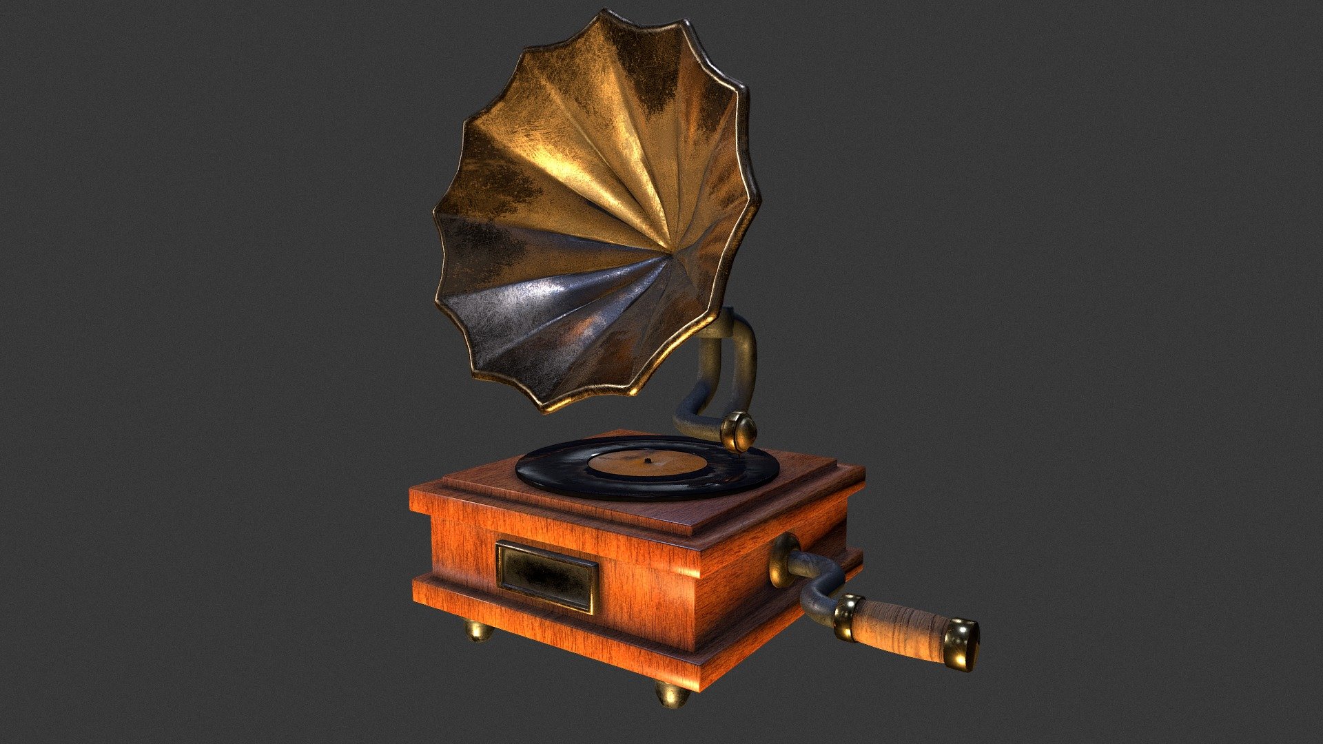 Gramophone - 3D model by Nicola Ristagno (@NickFrame) [73bef58] - Sketchfab