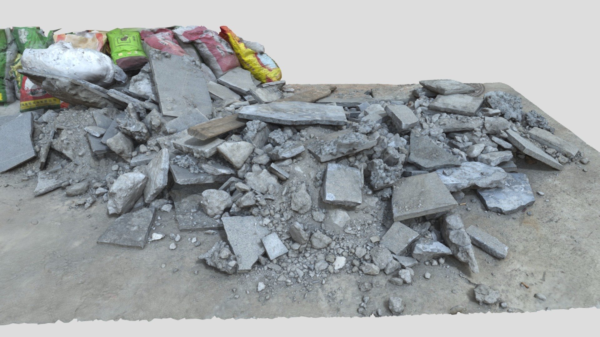 concrete rubble pile 01 - Download Free 3D model by joeshu [73bf274 ...