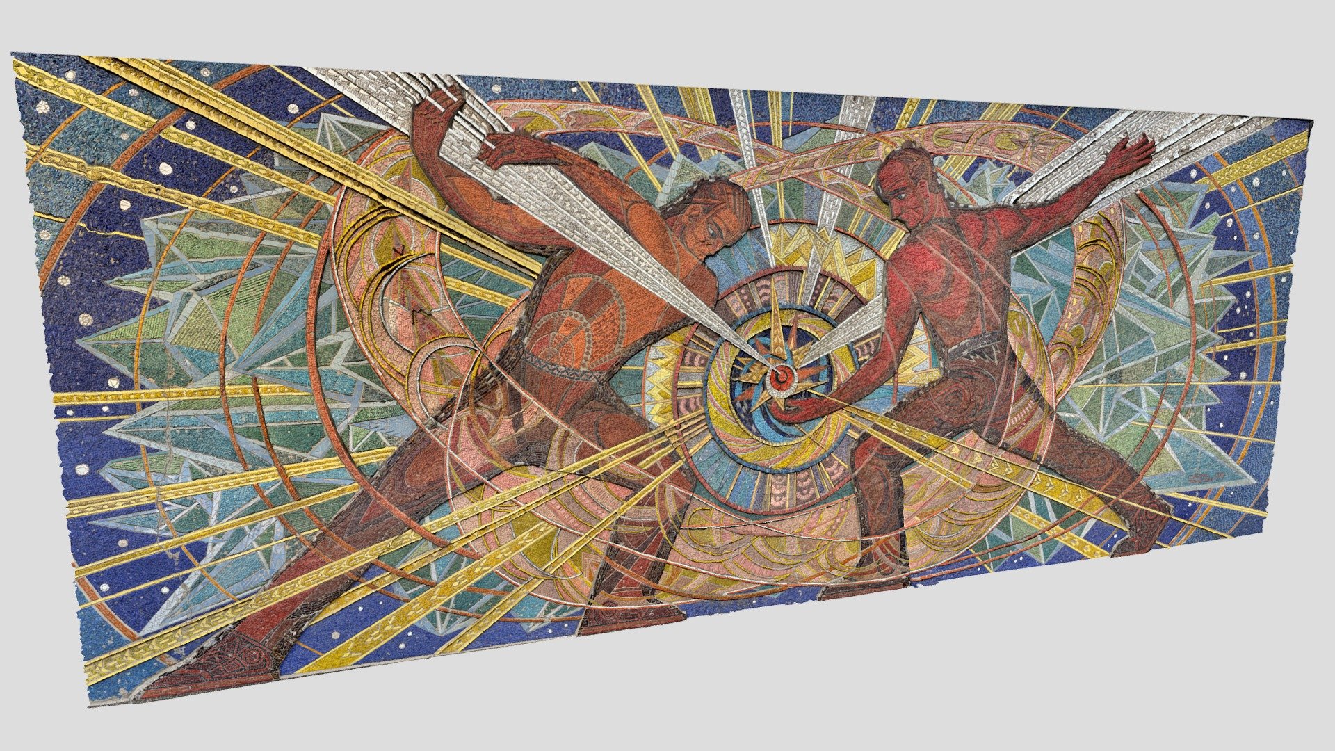 "Blacksmiths of Modernity" mosaic (1974) Kyiv - Download Free 3D model ...