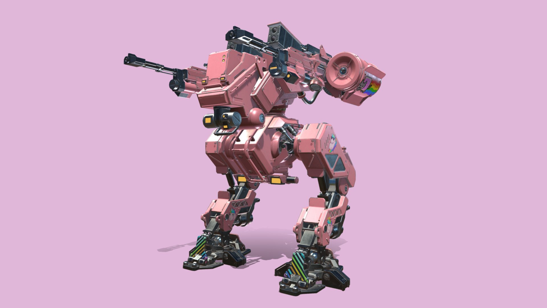 PINK_MECH - 3D model by Yaroslav Dubovikov (@yrdoes) [73c5dd4] - Sketchfab