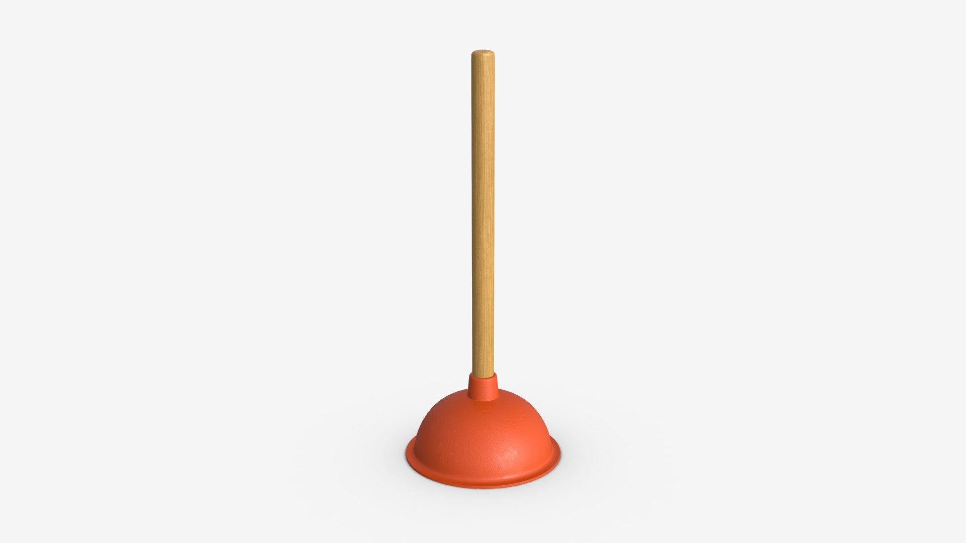 Plunger with Wooden Handle - Buy Royalty Free 3D model by HQ3DMOD ...