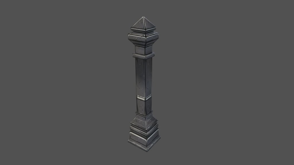 Hand Painted Gate Pillar - 3D model by nicklanza [73c8f1b] - Sketchfab