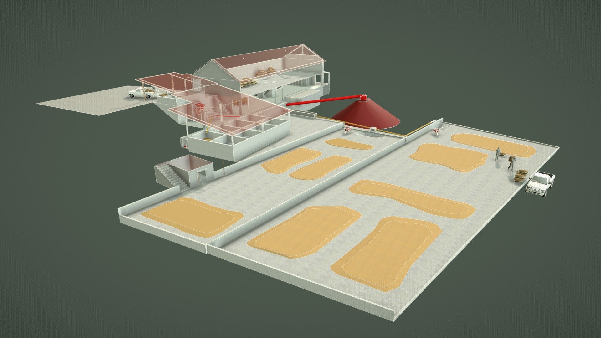 Inside a Coffee Wet Mill - 3D model by Pravasana [73c96de] - Sketchfab