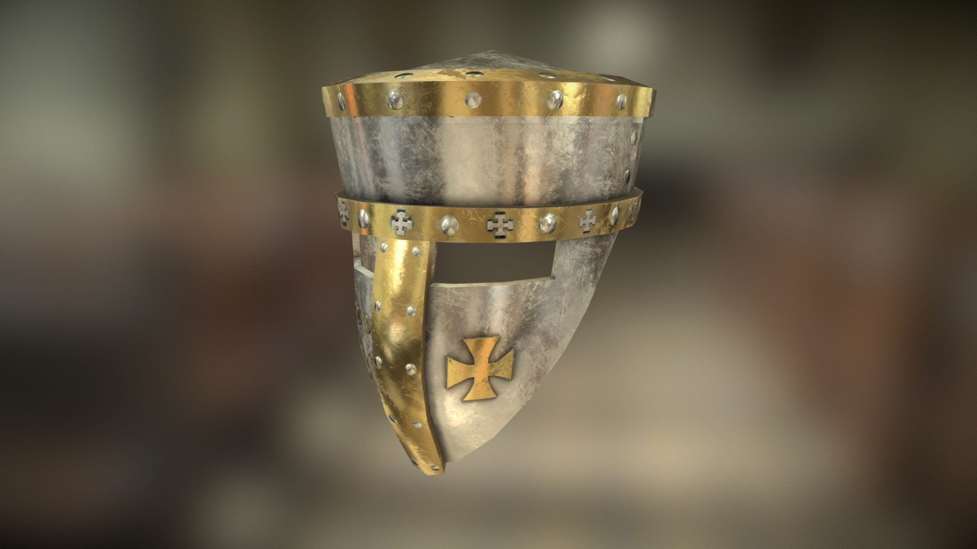 Medieval Armory - Early Great Helm - 3D model by Luka Kvirikashvili ...