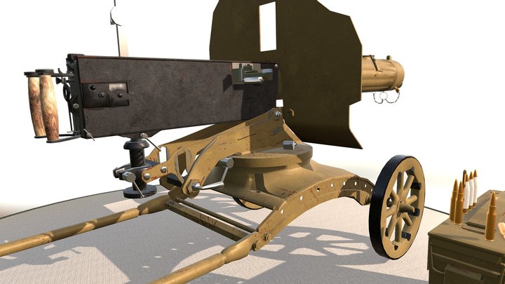 Maxim-gun 3D models - Sketchfab