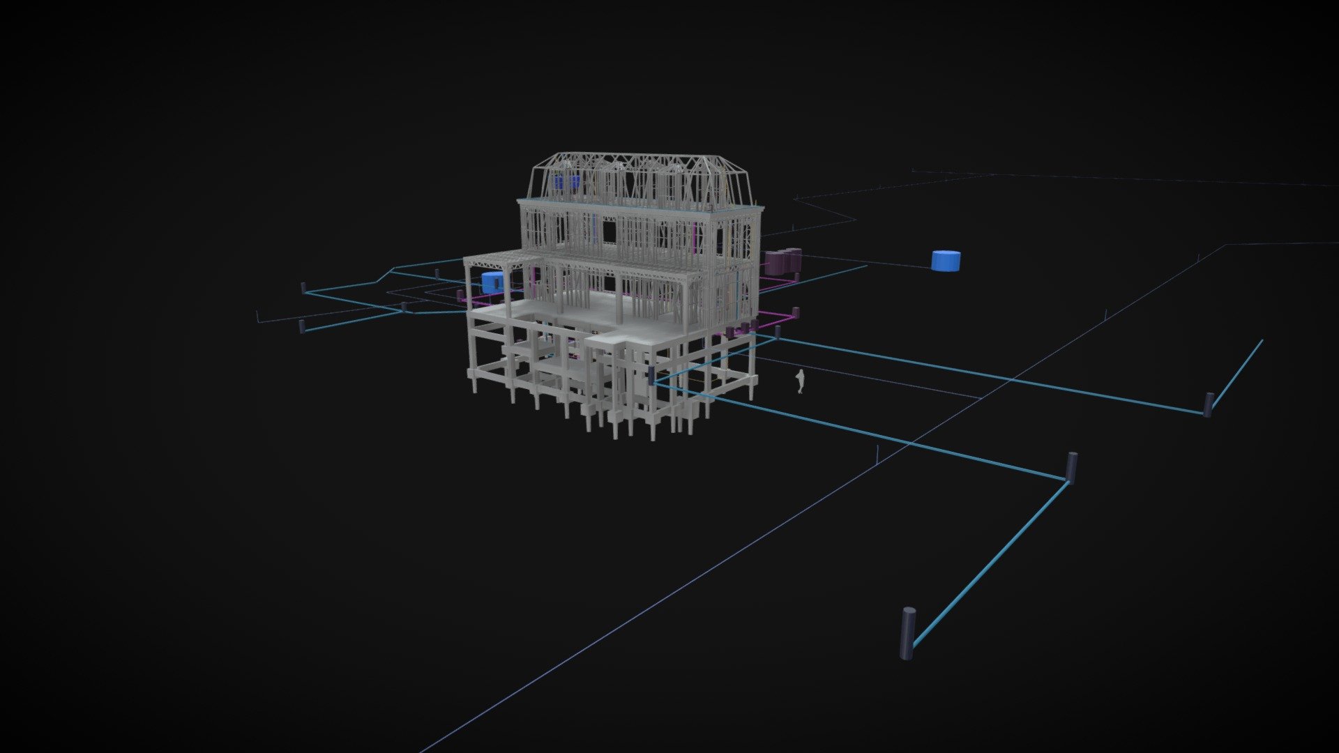 Residencia Unifamiliar em Steel Frame - 3D model by Eng Tedeschi (@eng ...
