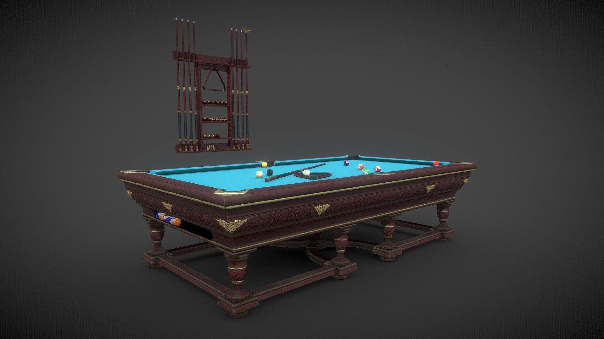 Pool Table - 3D model by MohJeha (@mohjeha_) [73cf2d5] - Sketchfab