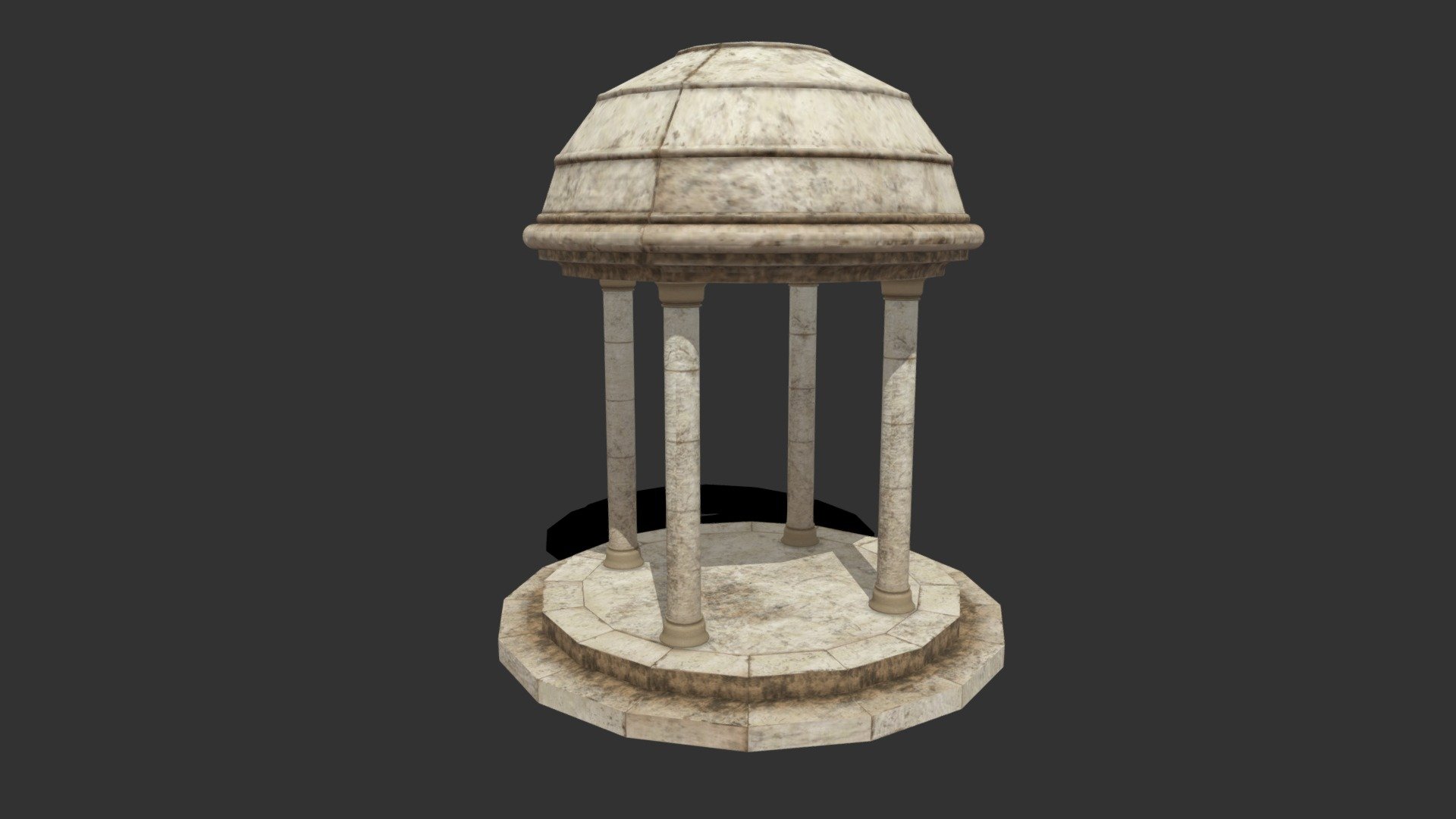 Column. Stone dome. With stone base. - Download Free 3D model by ...