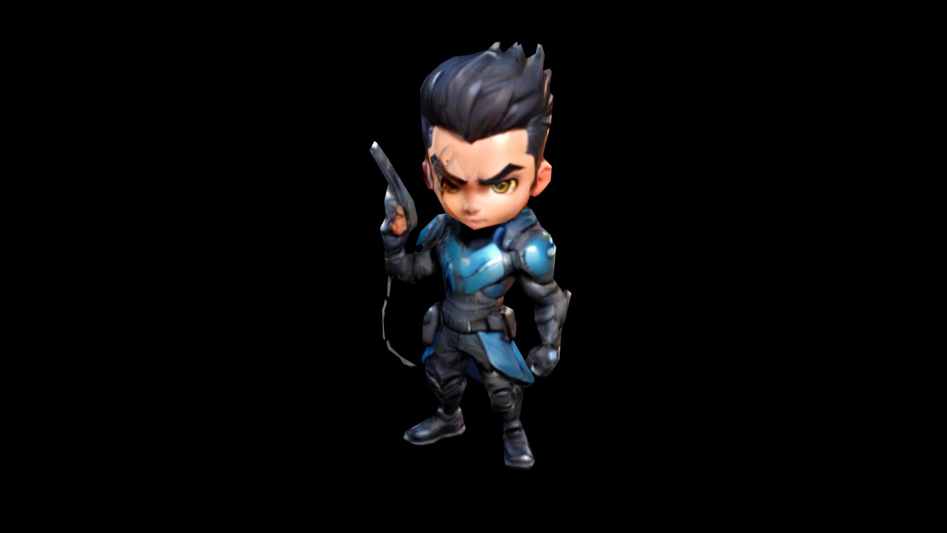 3D Character Furi from Raylash - Black hair, sha - Download Free 3D ...