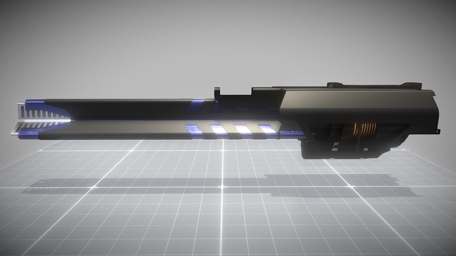 Hard surface SciFI cannon v1 - Download Free 3D model by tekuto1s ...