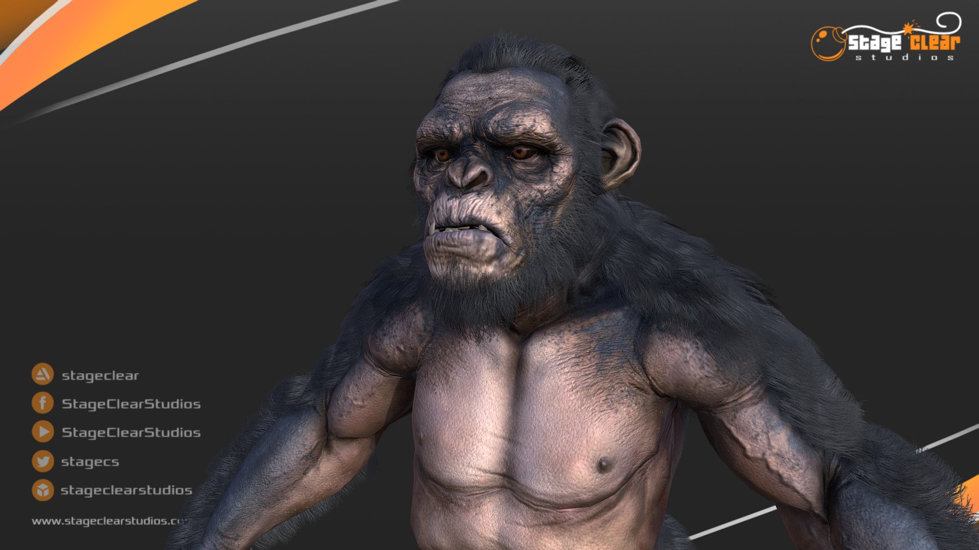 Ape - 3D model by Stage Clear Studios (@stageclearstudios) [73d941d ...