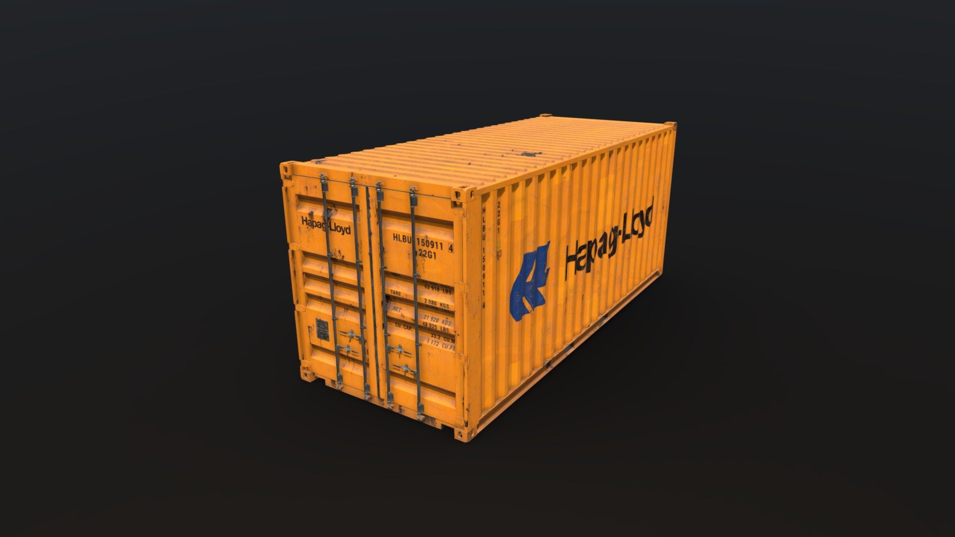 20 ft Shipping Container - Buy Royalty Free 3D model by impylse ...