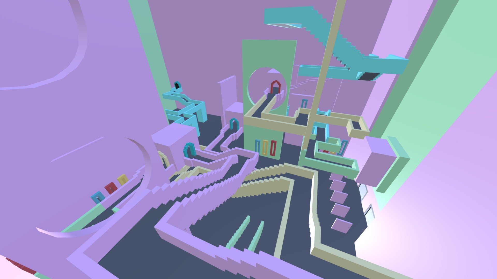 Squid Game -- The staircase - Download Free 3D model by random guy ...