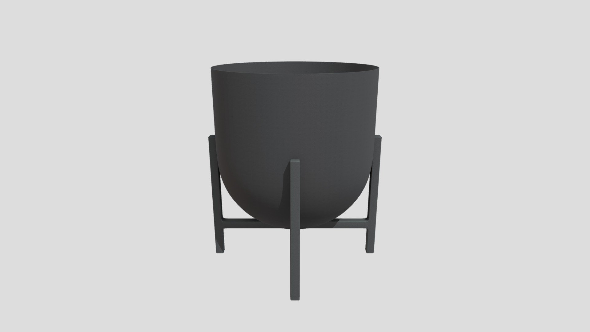 Metal plant pot with a rounded base - Buy Royalty Free 3D model by ...