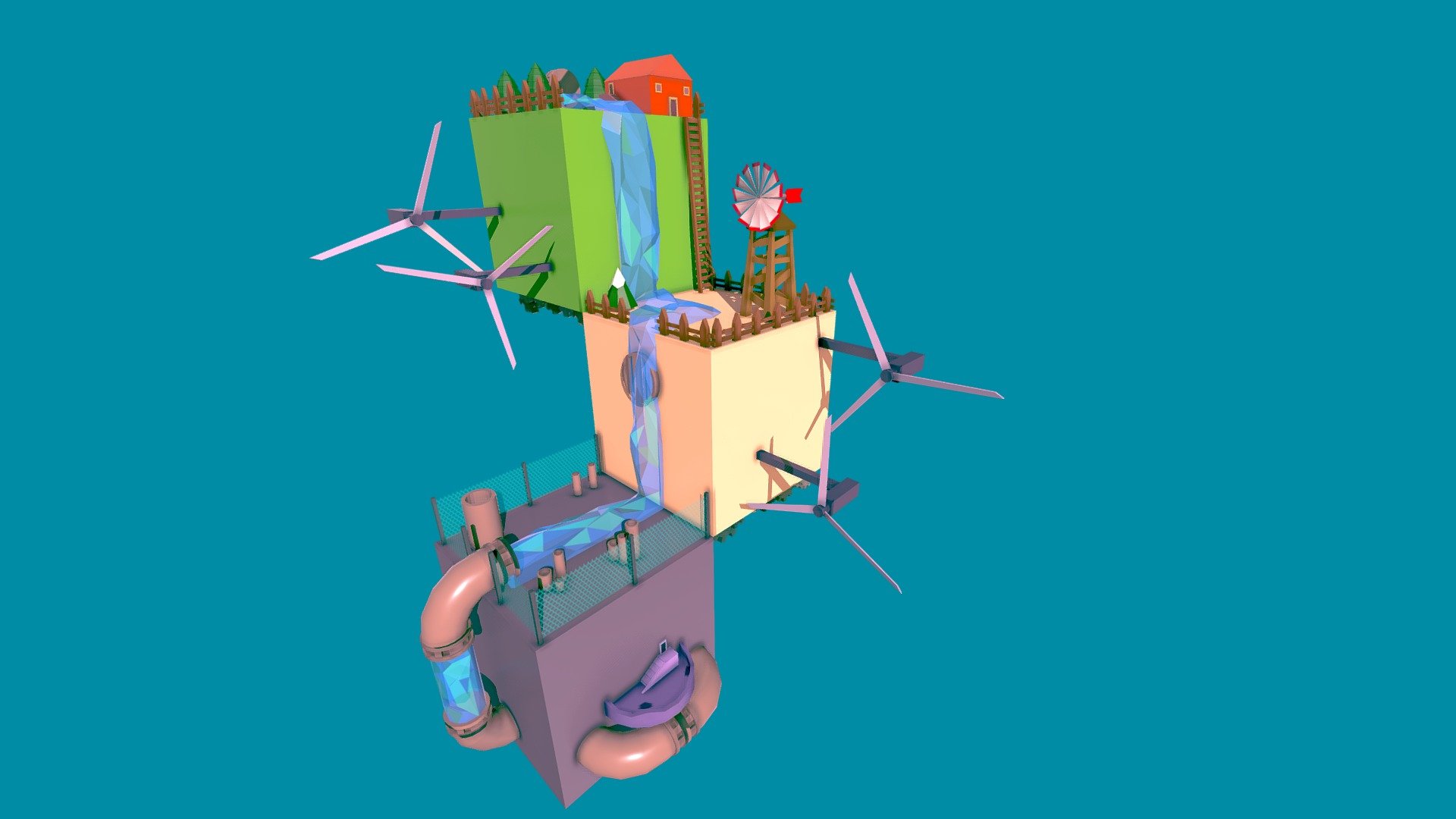 Cube Art - 3D model by artemtagan [73e4756] - Sketchfab