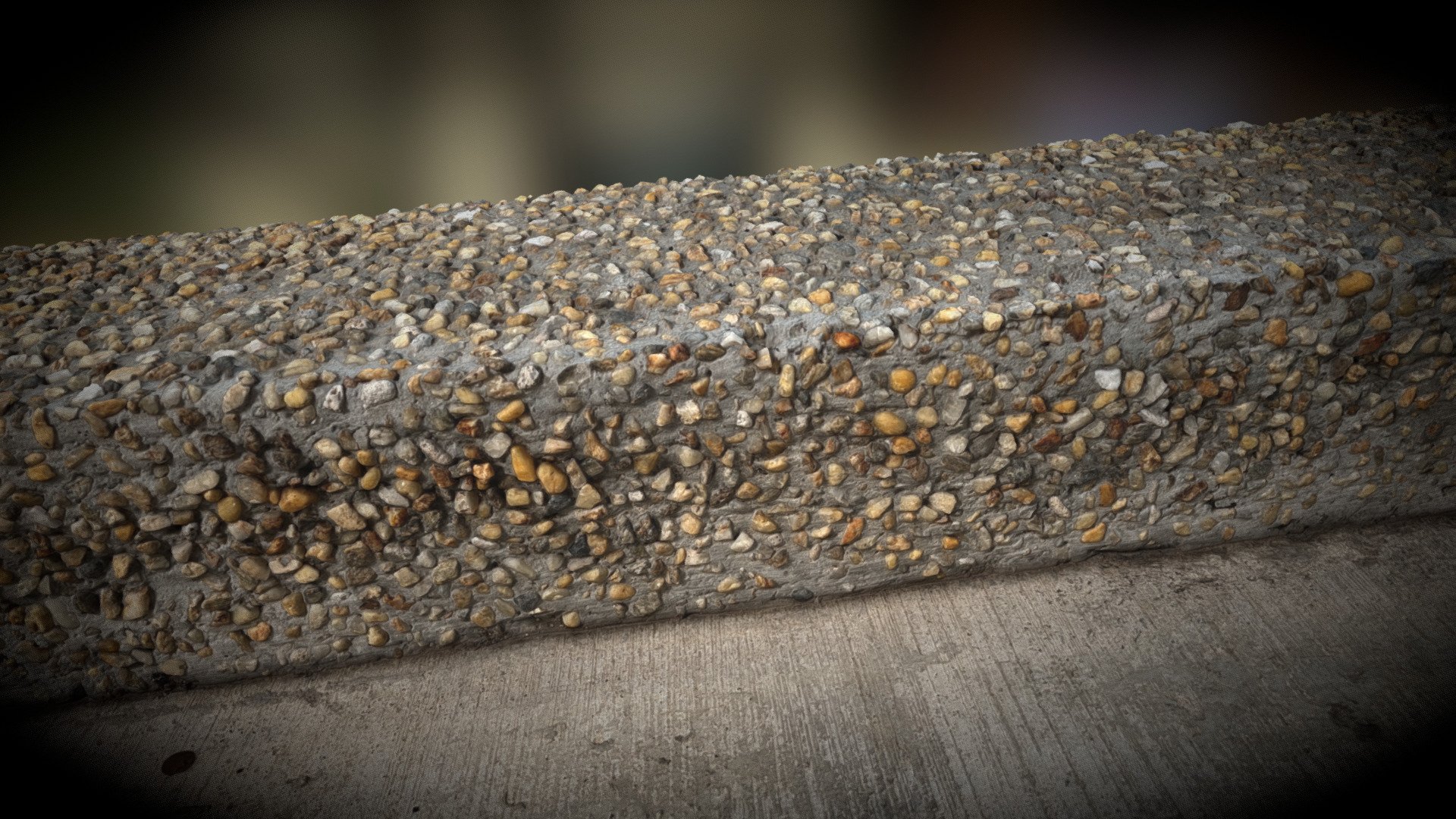 RealityScan - Gravel Concrete Curb - Download Free 3D model by ...
